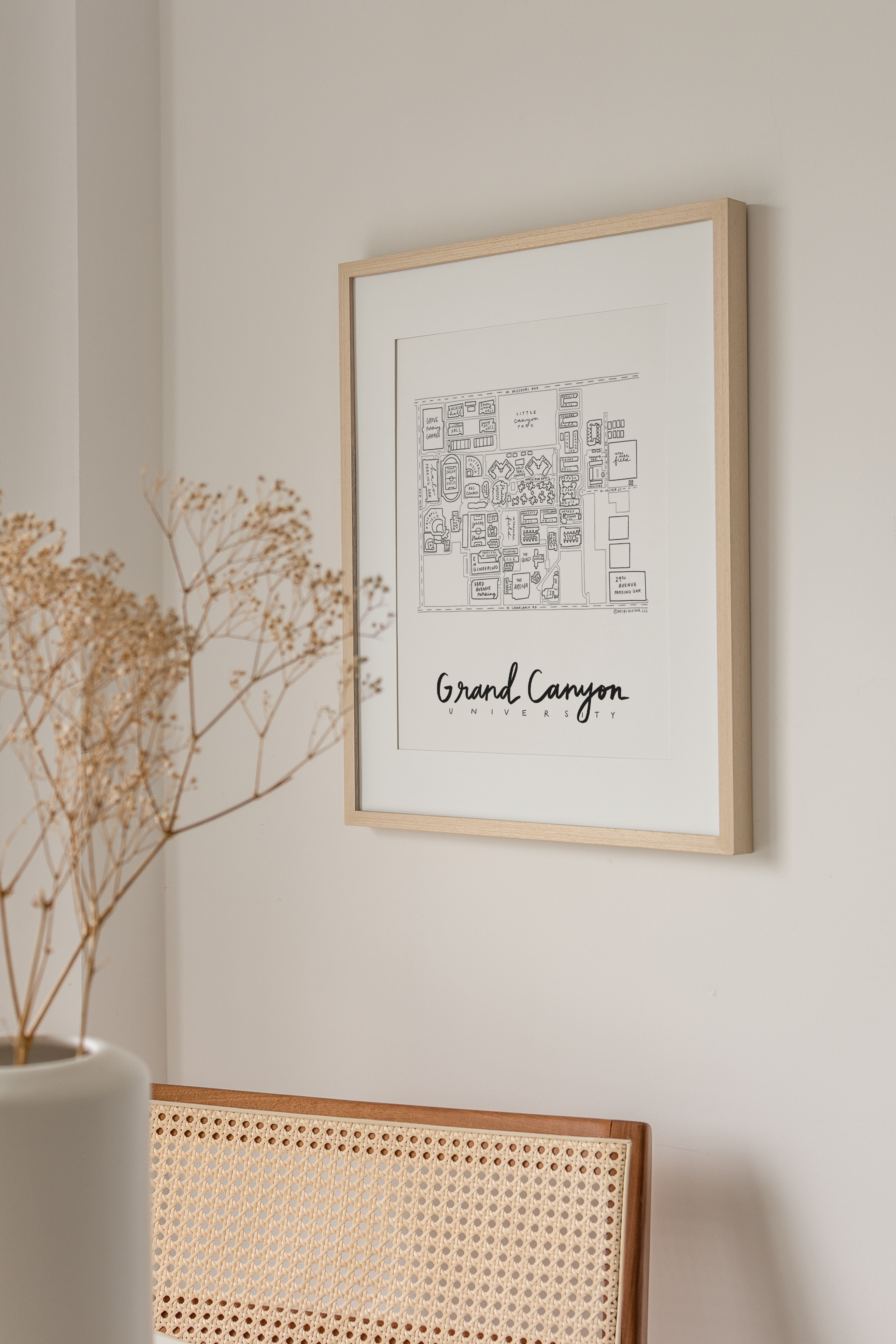 Grand Canyon University Campus Map Print – (BY) ALEISHA