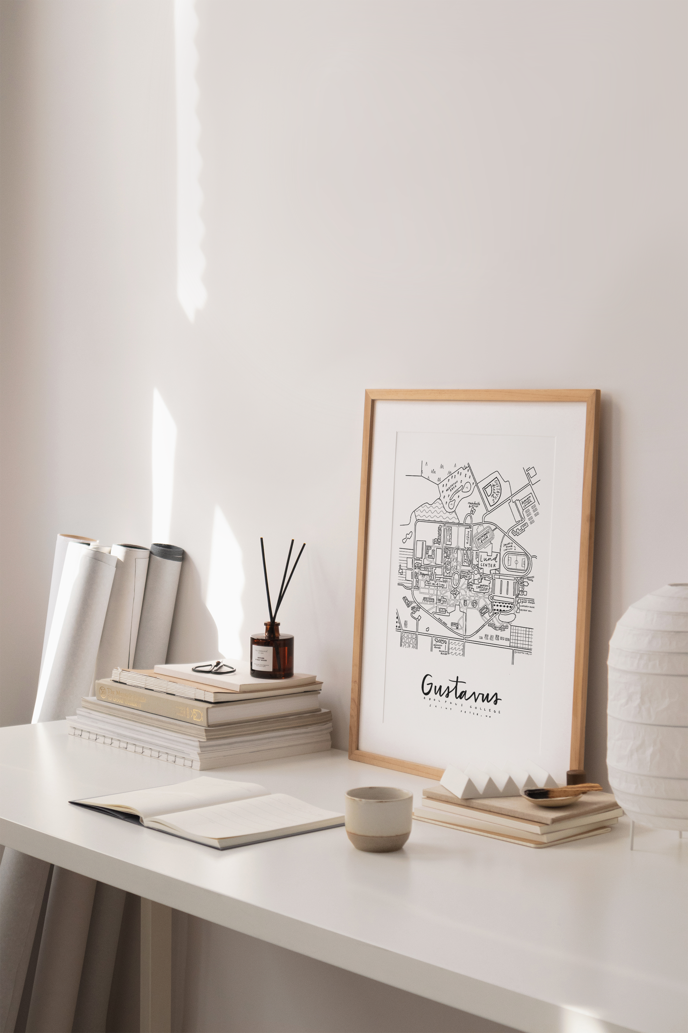 Gustavus Adolphus College Campus Map Print – (BY) ALEISHA