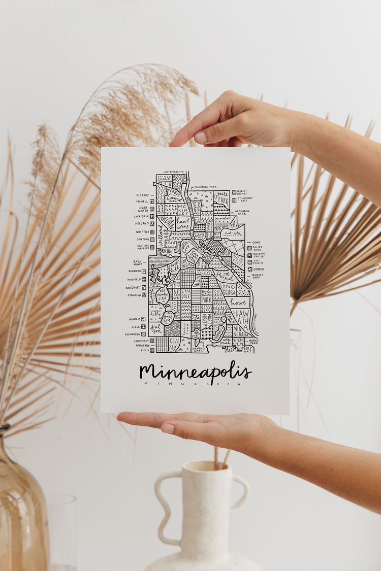 Minneapolis Neighborhood Map Print – (BY) ALEISHA