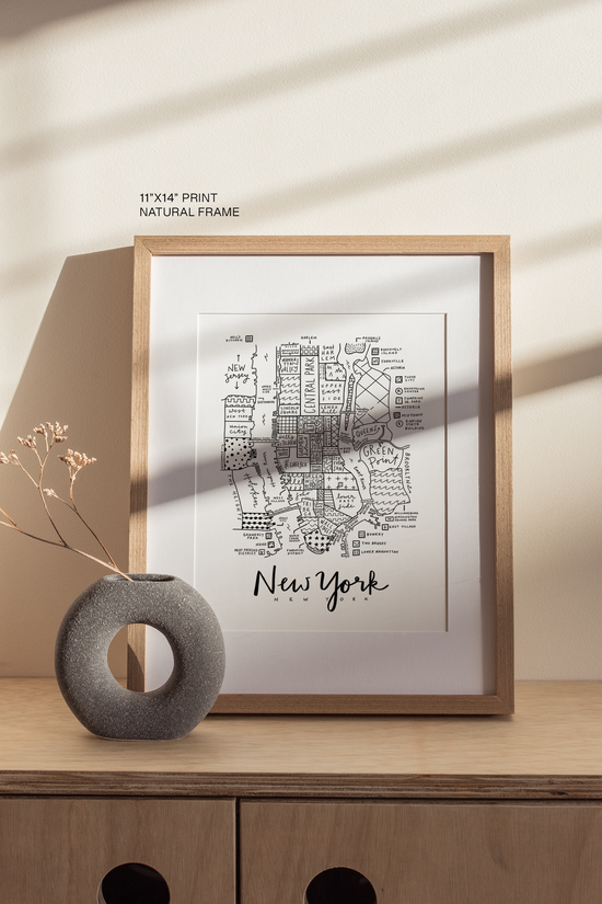 New York City Neighborhood Map Print – (BY) ALEISHA