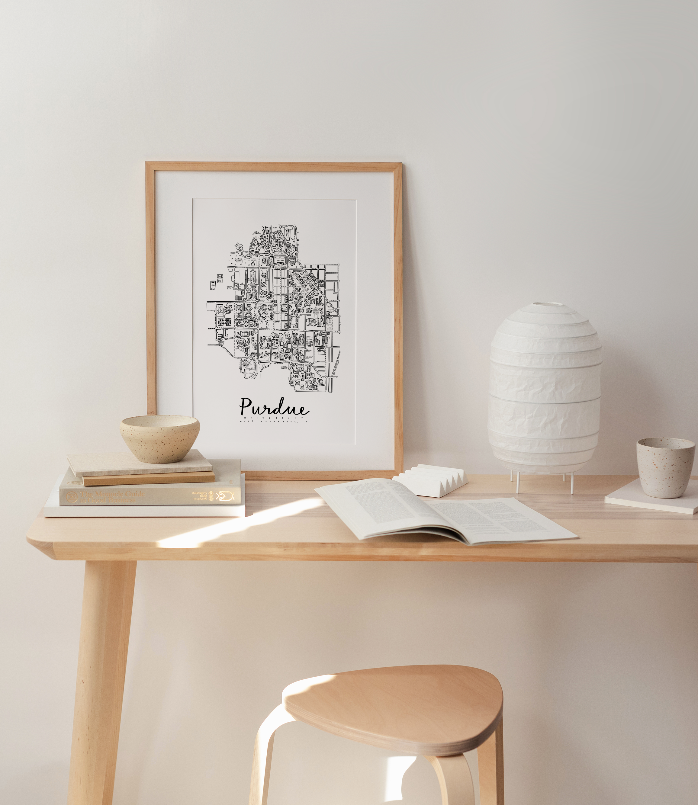 Purdue University Campus Map Print – (BY) ALEISHA