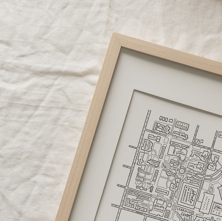 Santa Clara University (Updated 2024) Campus Map Print – (BY) ALEISHA