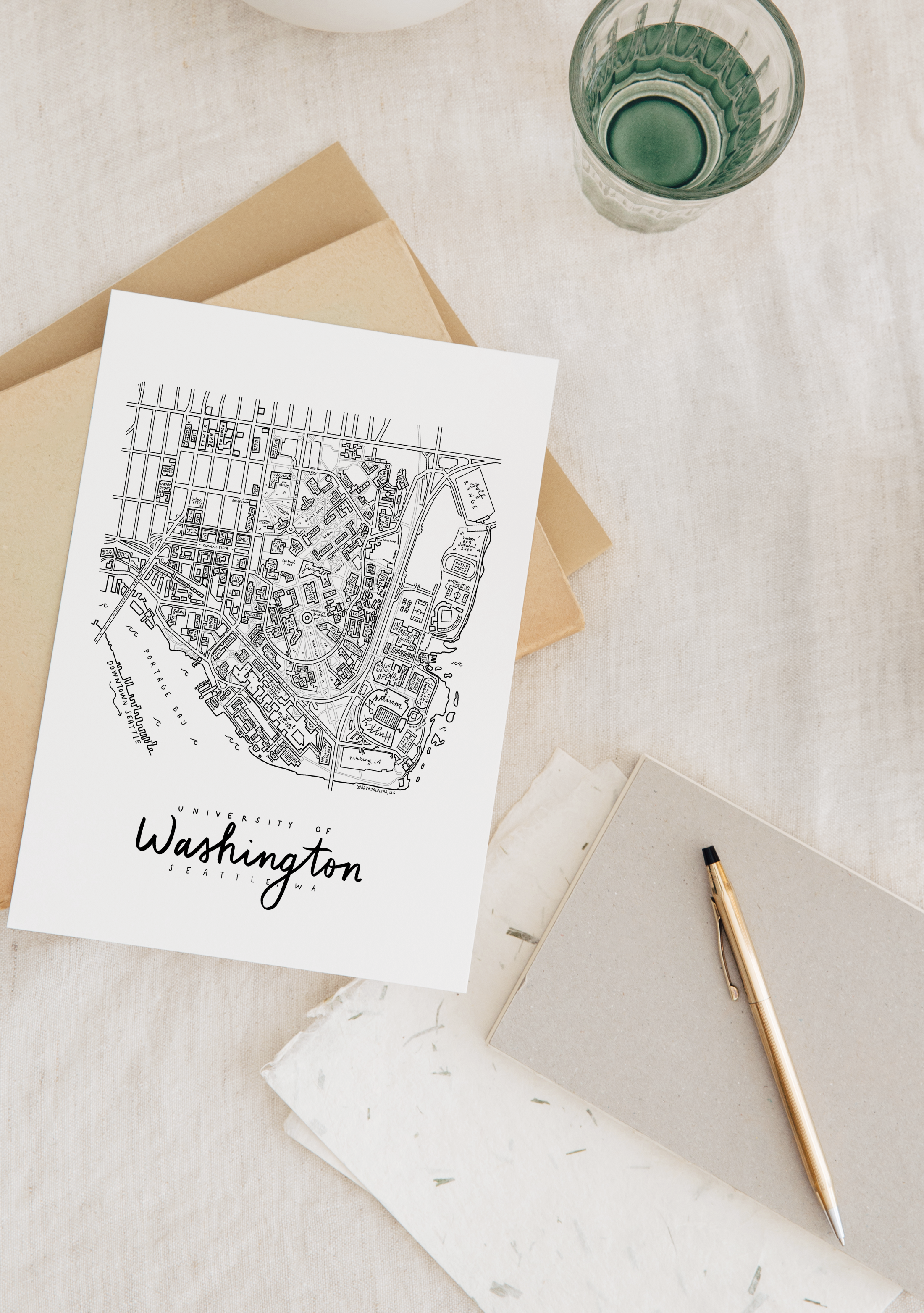 University of Washington Campus Map Print – (BY) ALEISHA