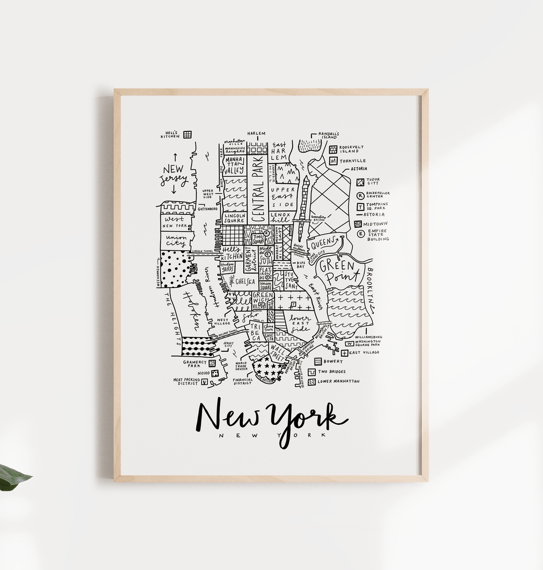 New York City Neighborhood Map Print – (BY) ALEISHA