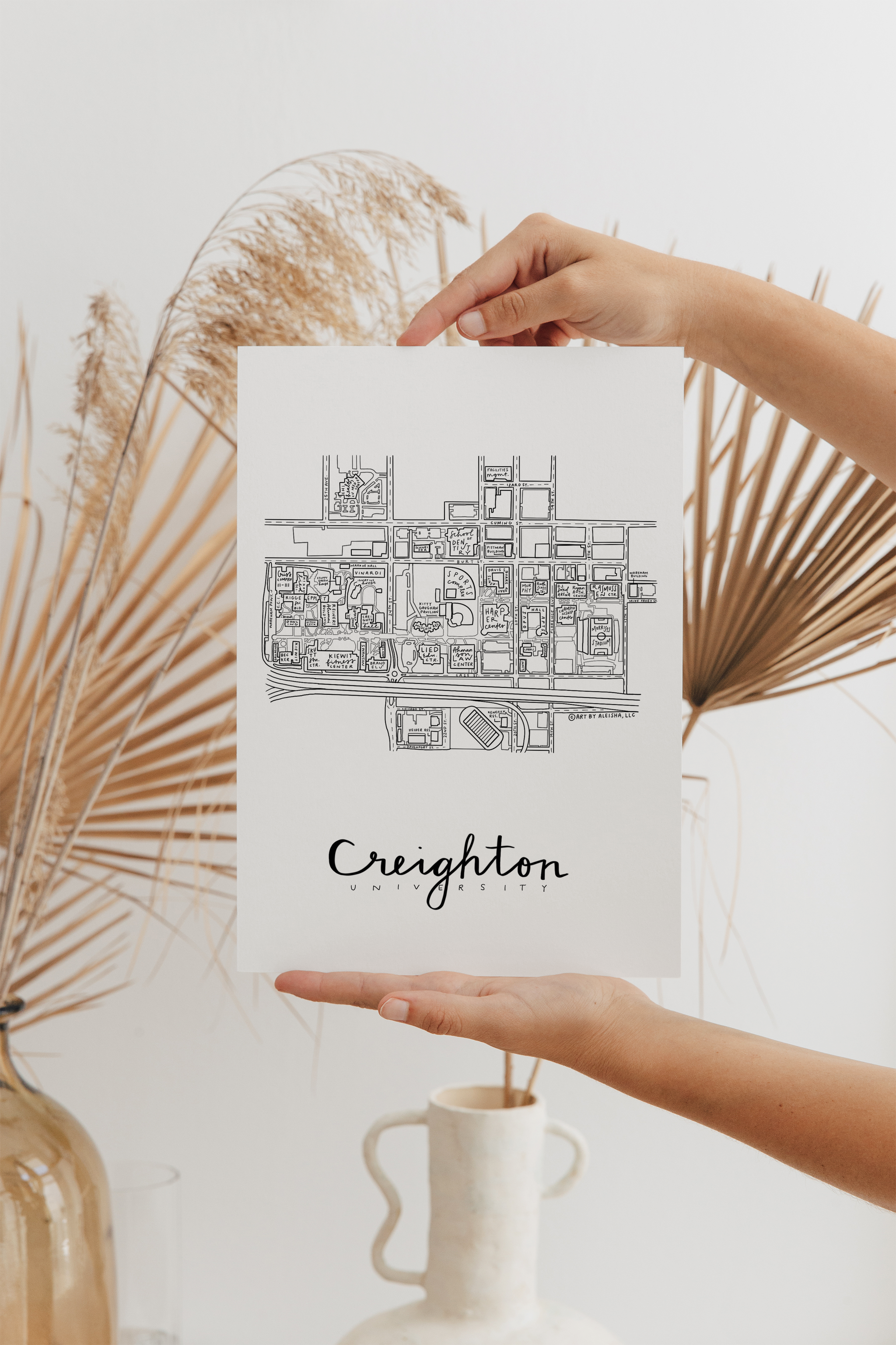 Creighton University Campus Map Print – (BY) ALEISHA