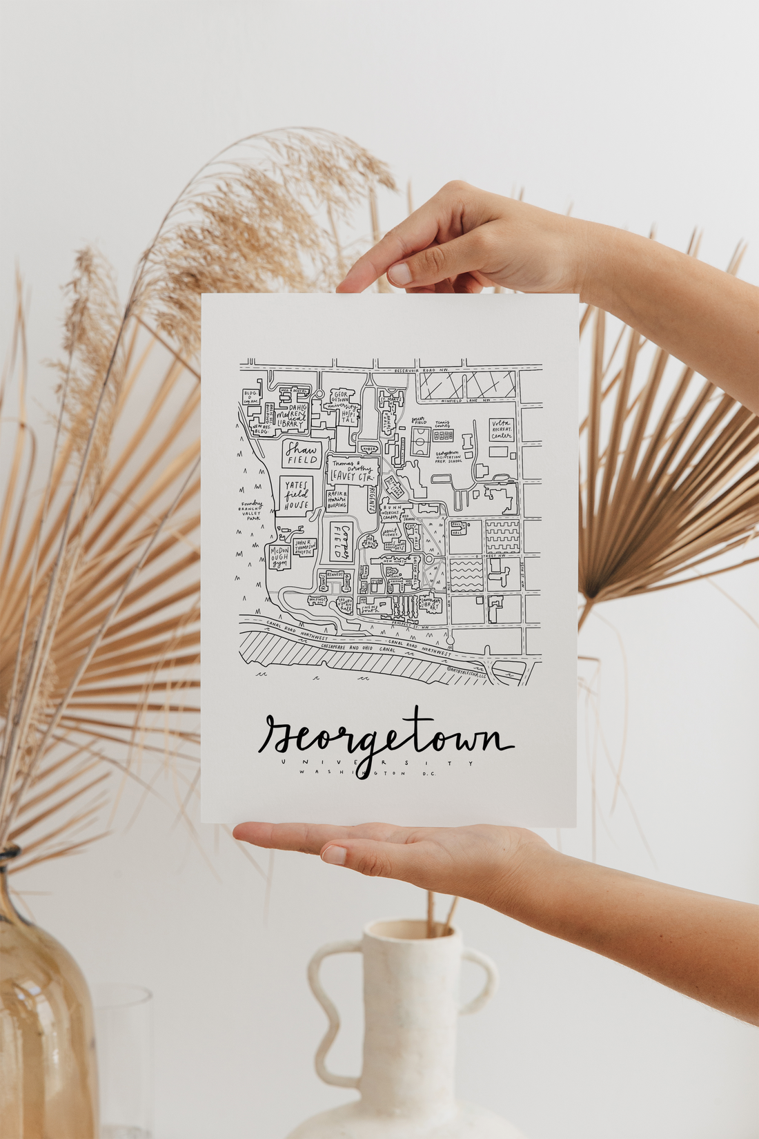 Georgetown University Campus Map Print – (BY) ALEISHA
