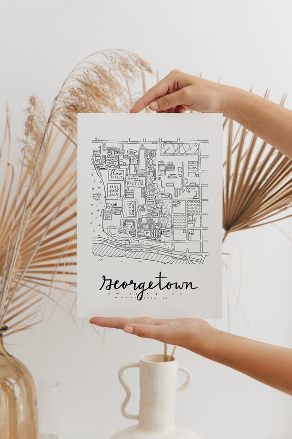 Georgetown University Campus Map Print – (BY) ALEISHA