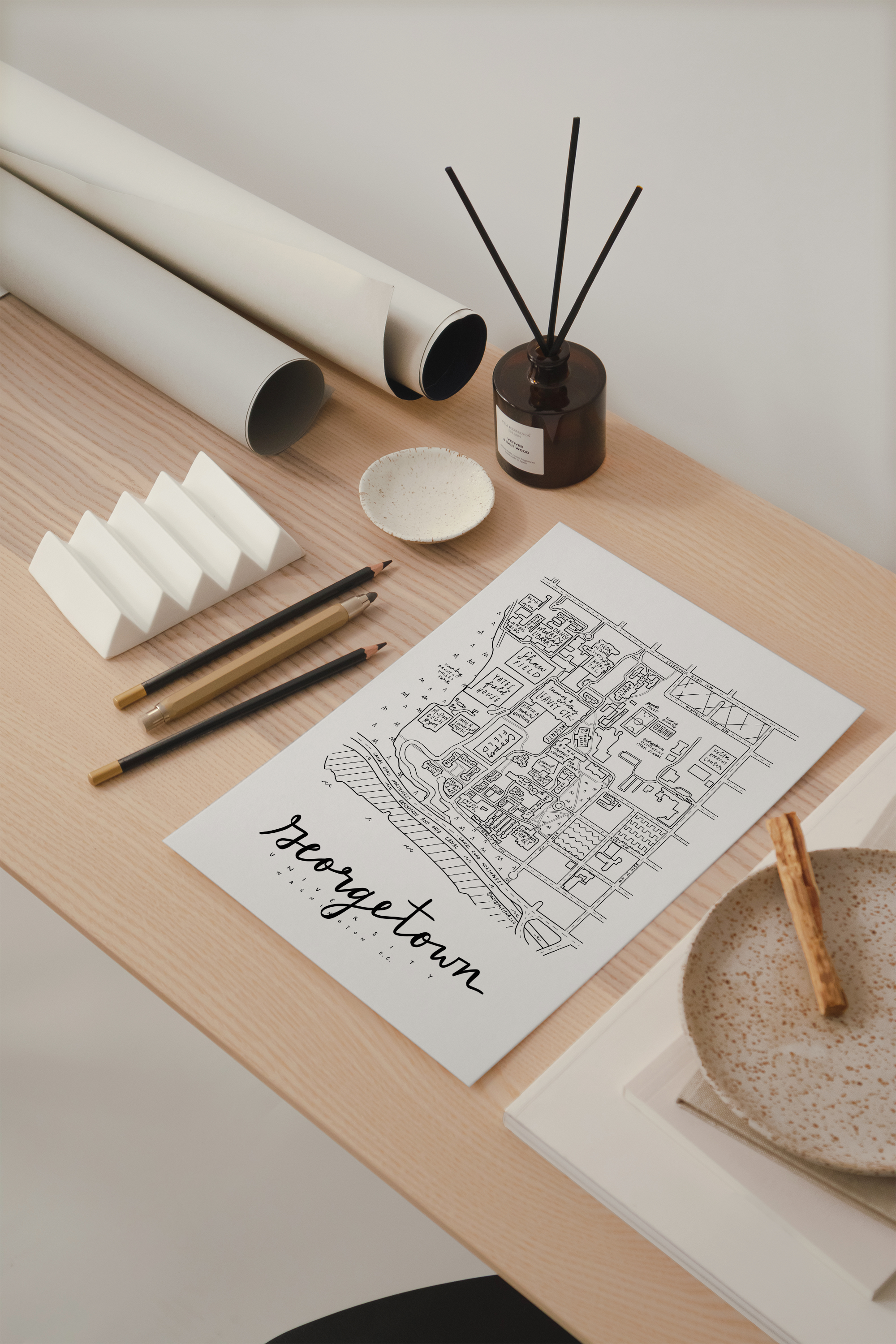 Georgetown University Campus Map Print – (BY) ALEISHA