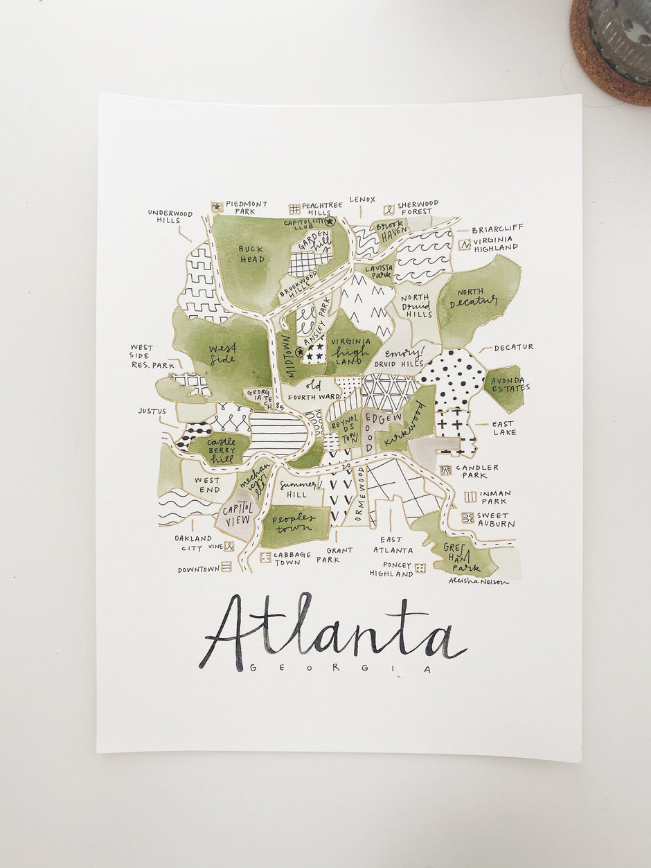Hand Painted Maps – (BY) ALEISHA