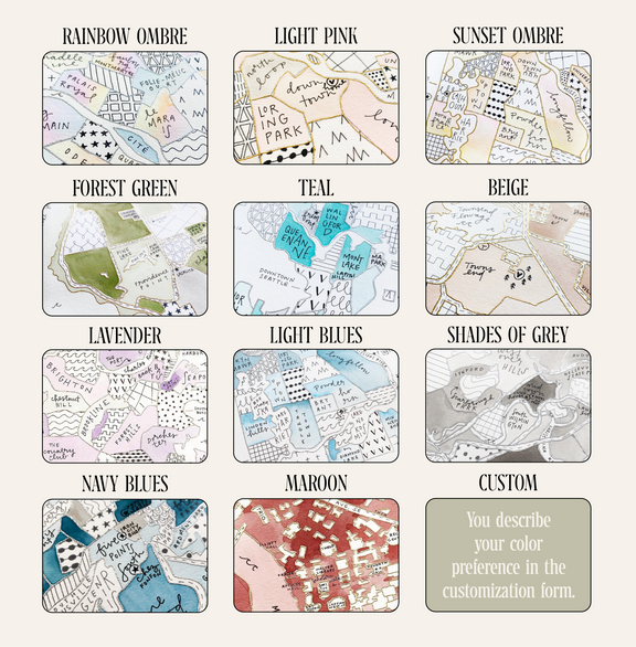 Hand Painted Virginia Tech Campus Map – (BY) ALEISHA