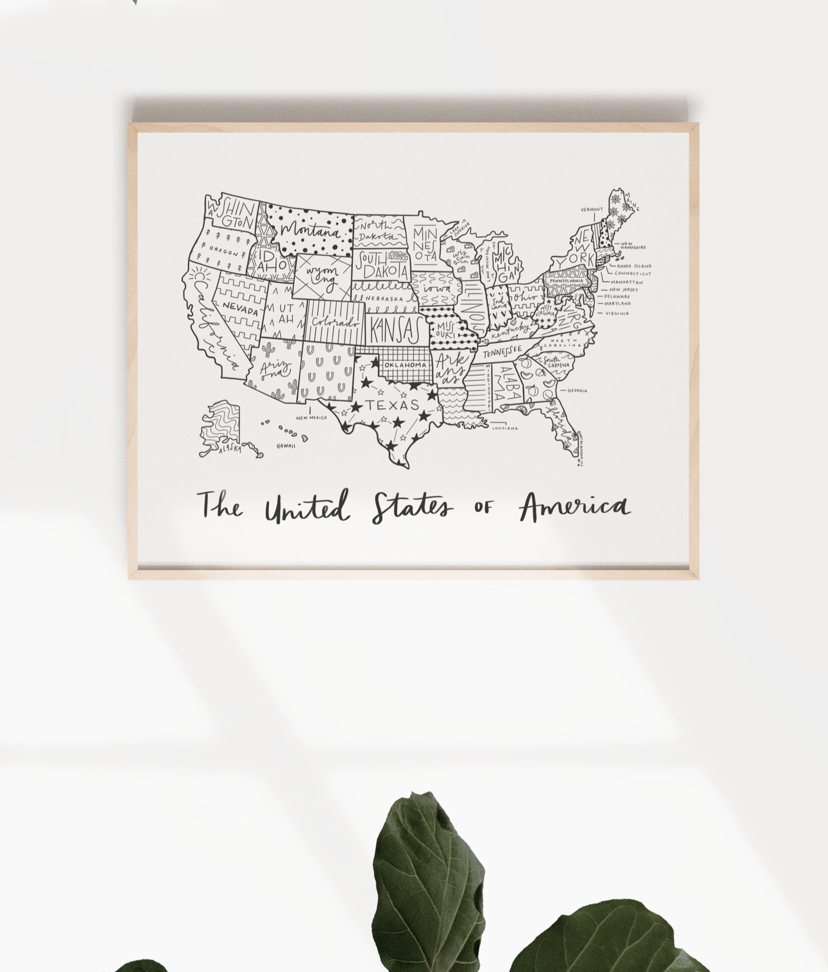 United States of America Map Print – (BY) ALEISHA
