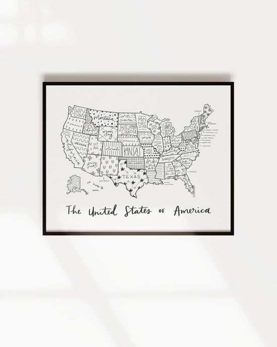 United States of America Map Print – (BY) ALEISHA