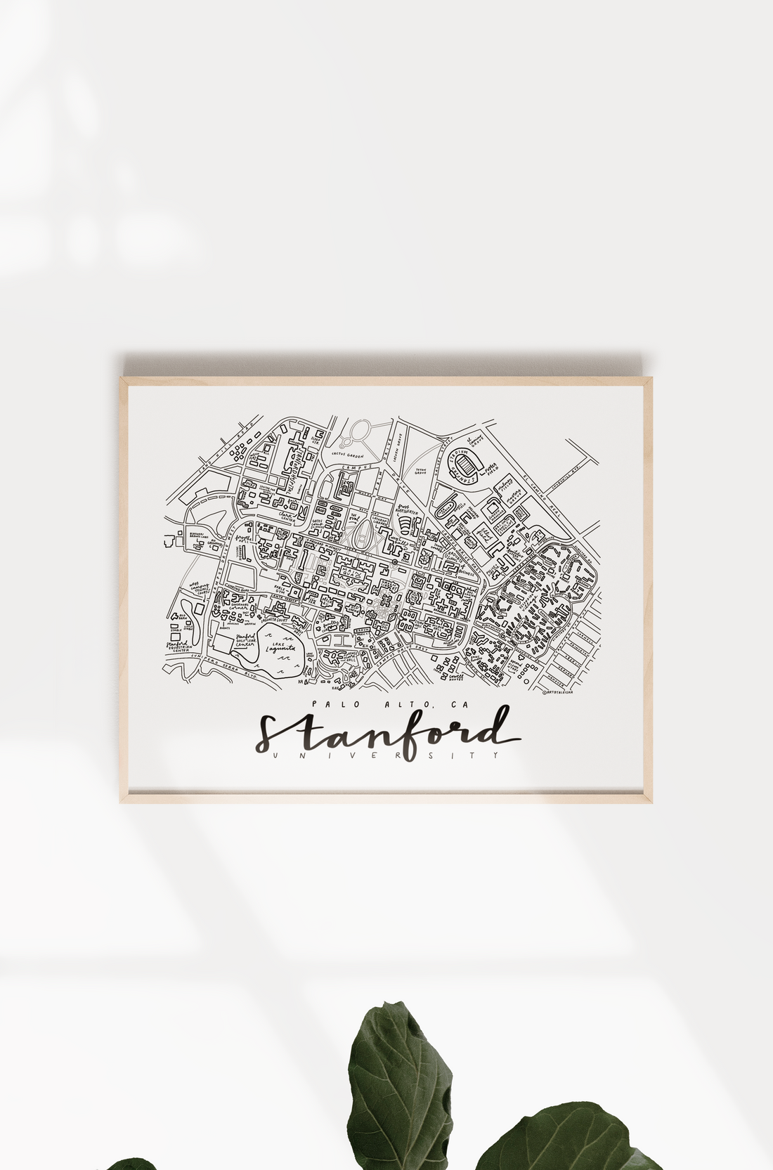 Stanford University Campus Map Print – (BY) ALEISHA