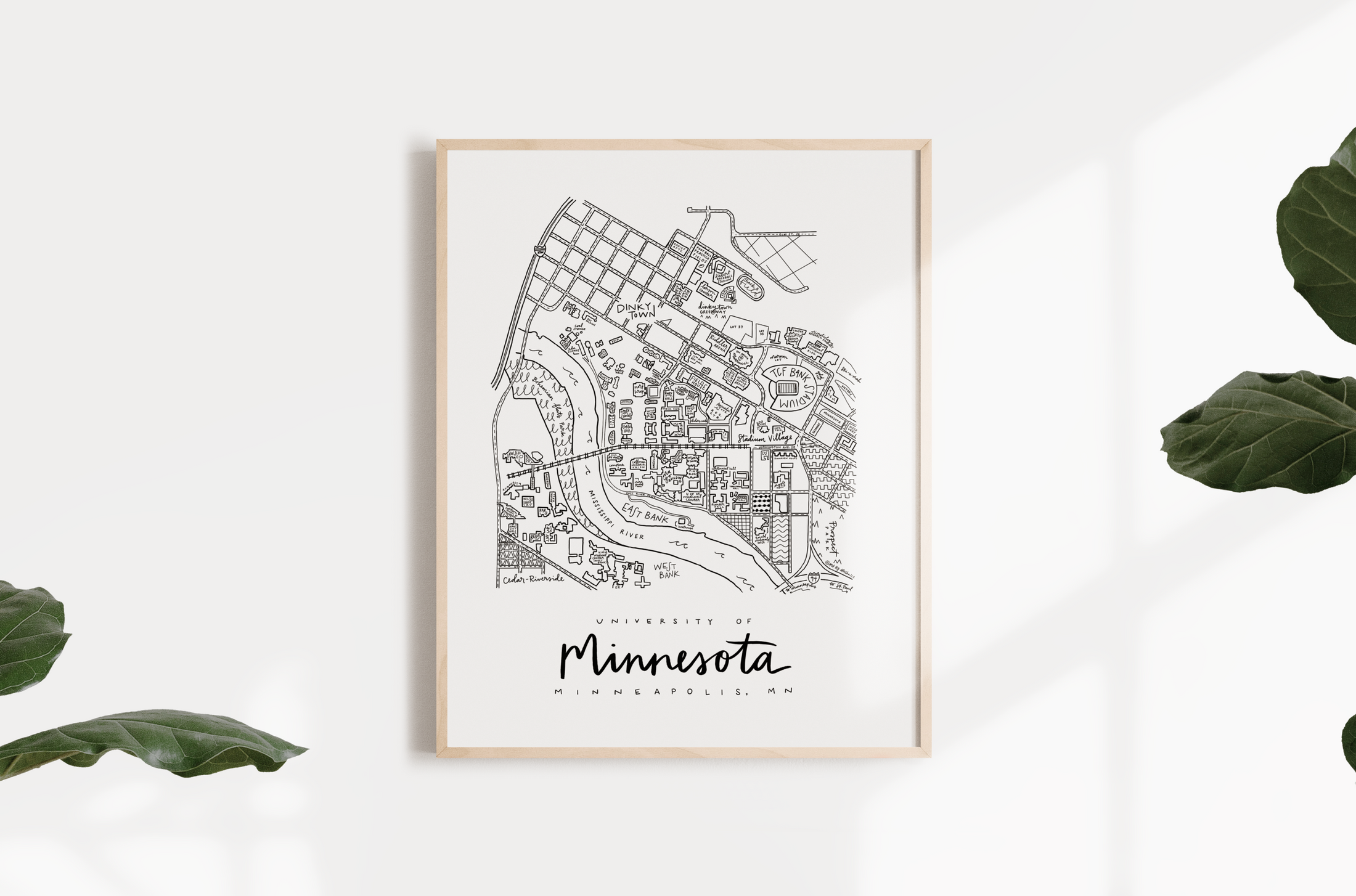 University of Minnesota (Minneapolis) Campus Map Print – (BY) ALEISHA